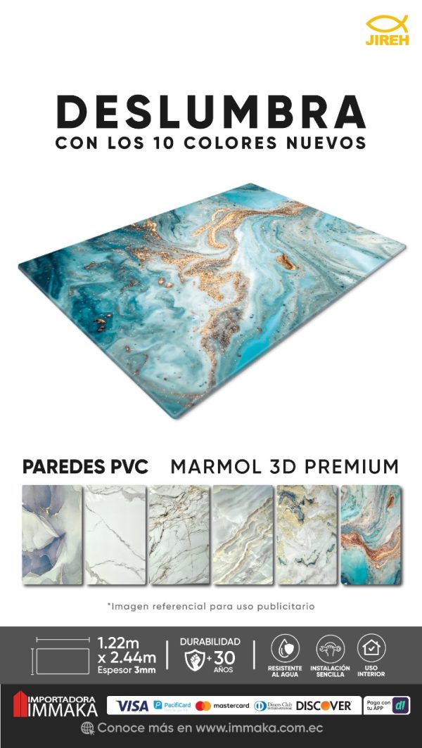 Revestimiento Pvc Tipo Marmol - Acabados Coloniales, Importadora Immaka ...