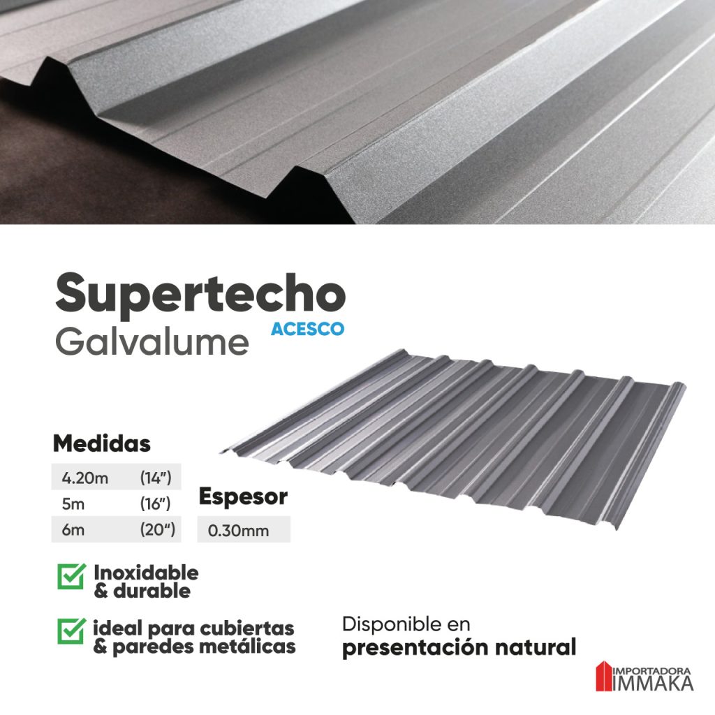 Supertecho | Tejas de trapecios reforzados a precio de Importación