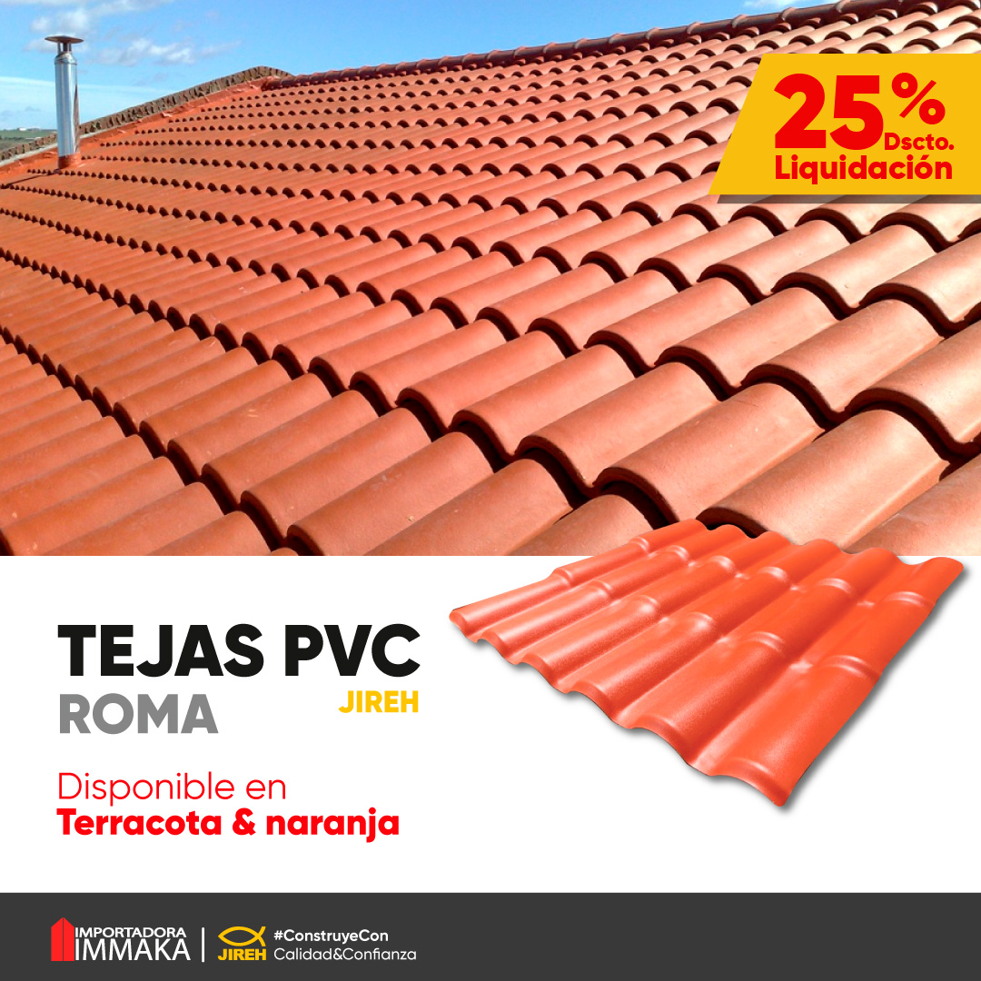 Tejas PVC ROMA - Acabados Coloniales, Importadora Immaka Ecuador