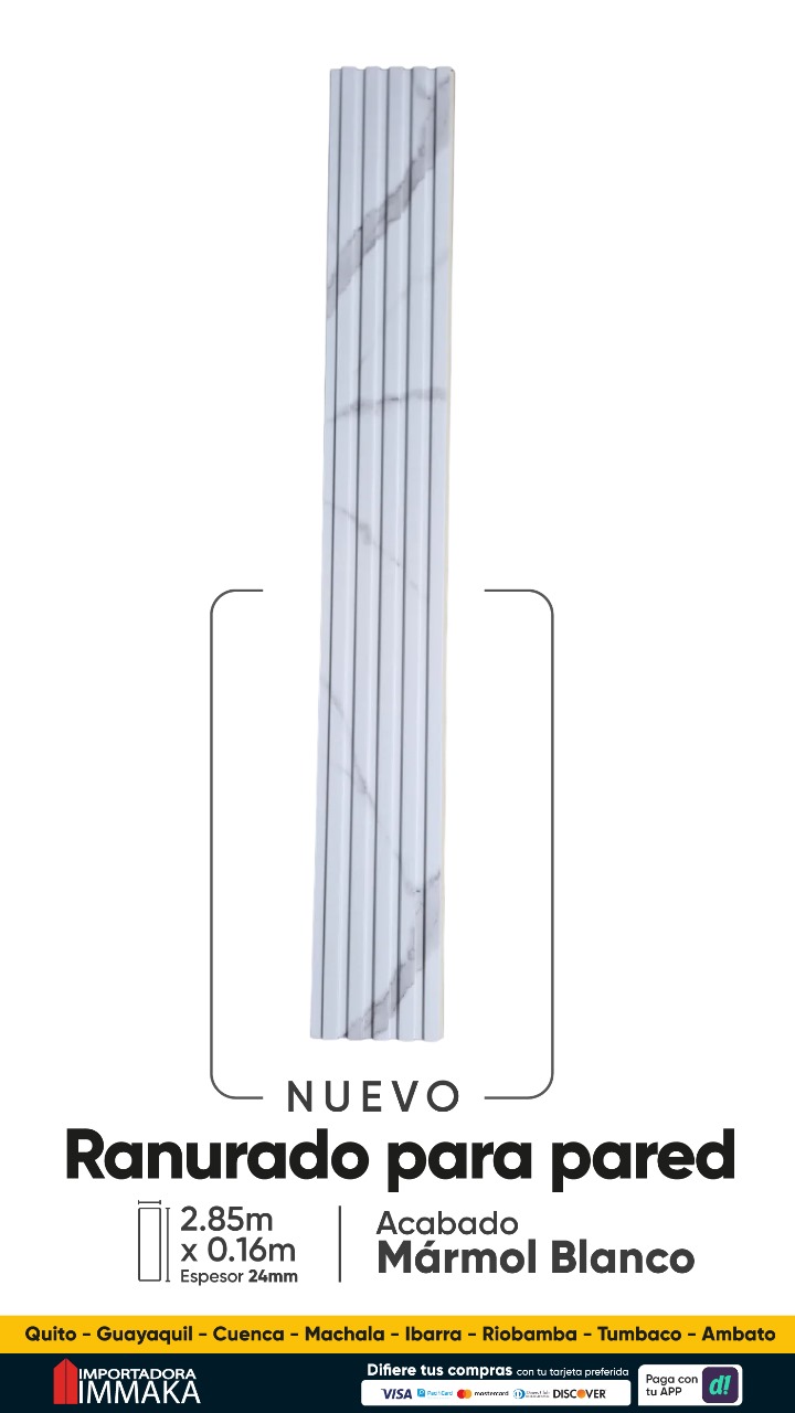 Panel Ranurado WPC Lambrín para Interiores | Importadora Immaka Ecuador